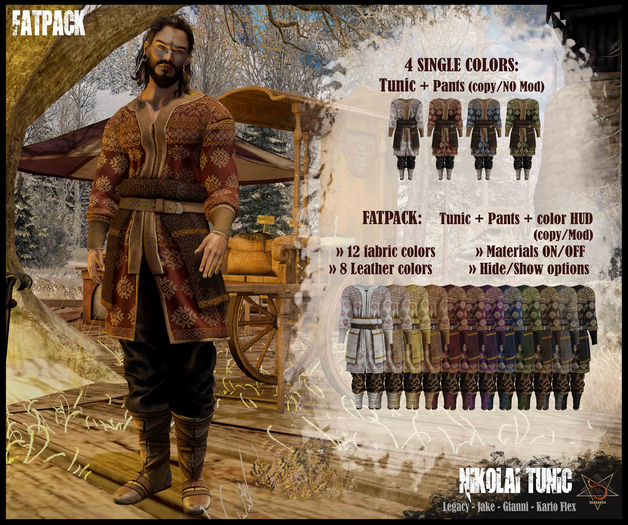 Second Life Marketplace Rks Tunic Nikolai Fatpack